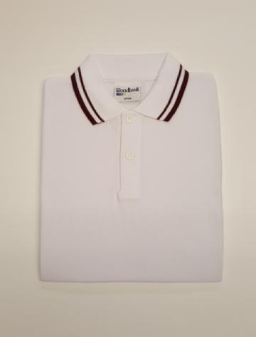 Richard Coates C E Primary School Tipped Polo White/Burgundy (Woodbank ...